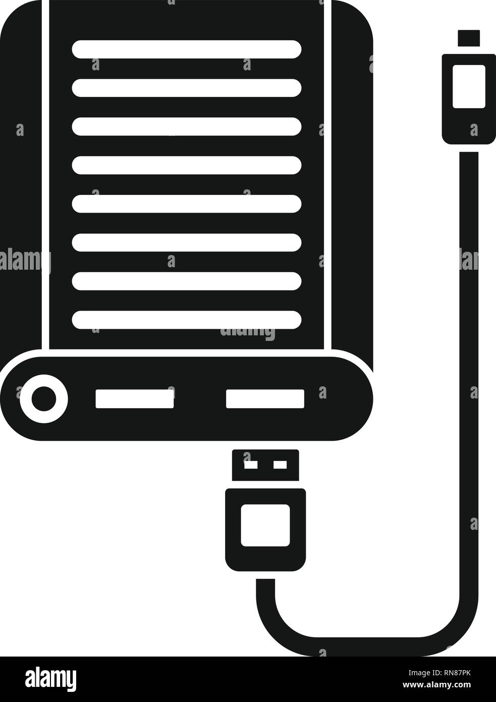 Power bank icon. Simple illustration of power bank vector icon for web ...
