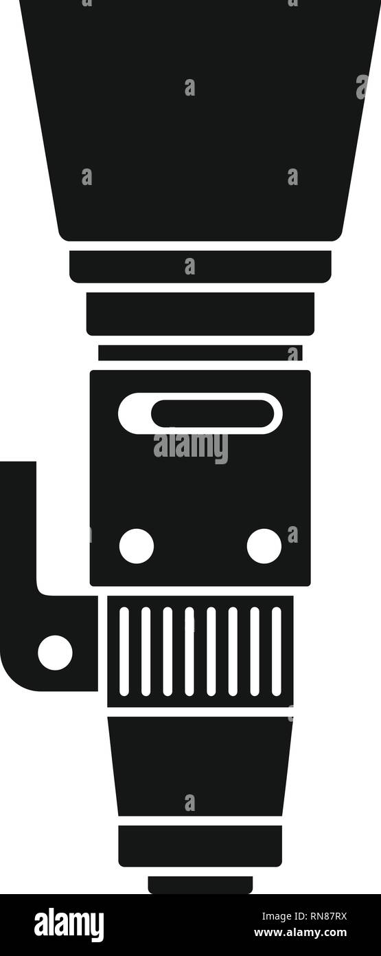High zoom lens icon. Simple illustration of high zoom lens vector icon ...