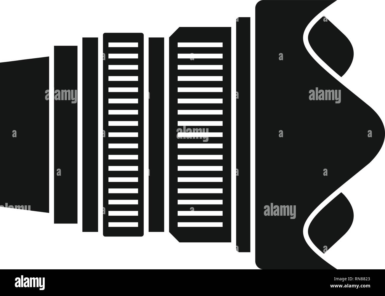 Modern camera lens icon. Simple illustration of modern camera lens ...