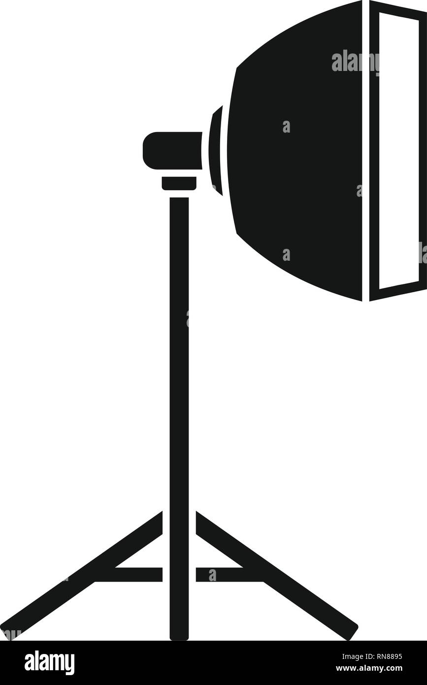 Studio light stand icon. Simple illustration of studio light stand ...