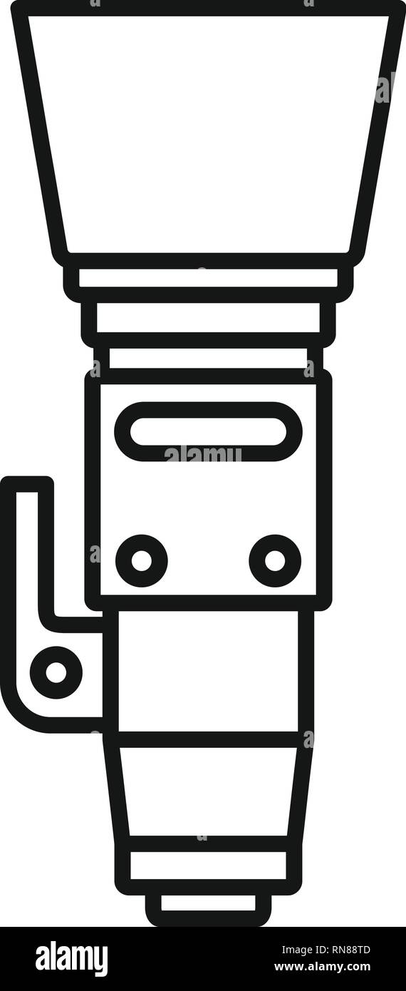 High zoom lens icon. Outline high zoom lens vector icon for web design ...