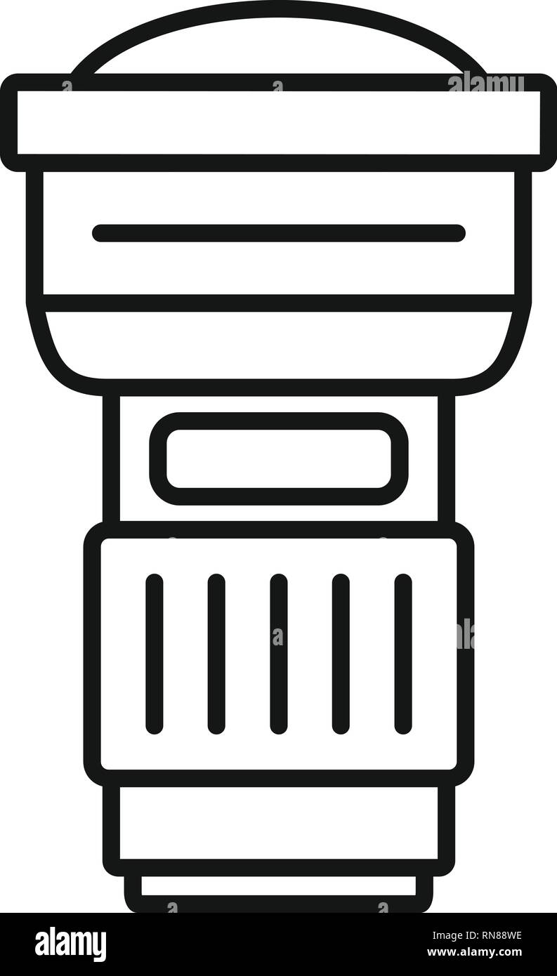 Camera lens icon. Outline camera lens vector icon for web design ...