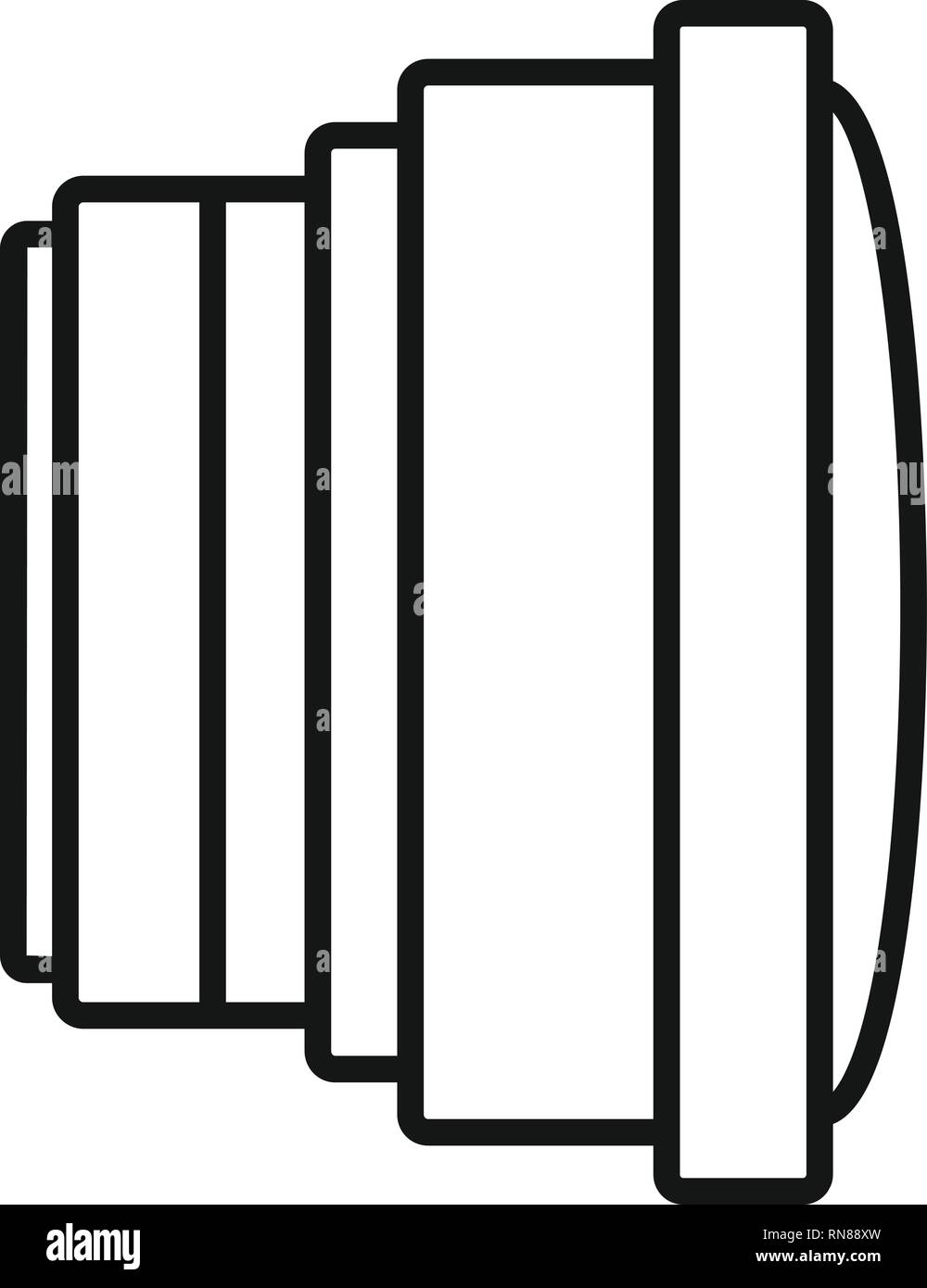 Fish eye lens icon. Outline fish eye lens vector icon for web design ...