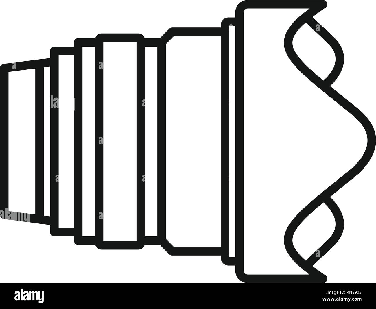 Modern camera lens icon. Outline modern camera lens vector icon for web ...