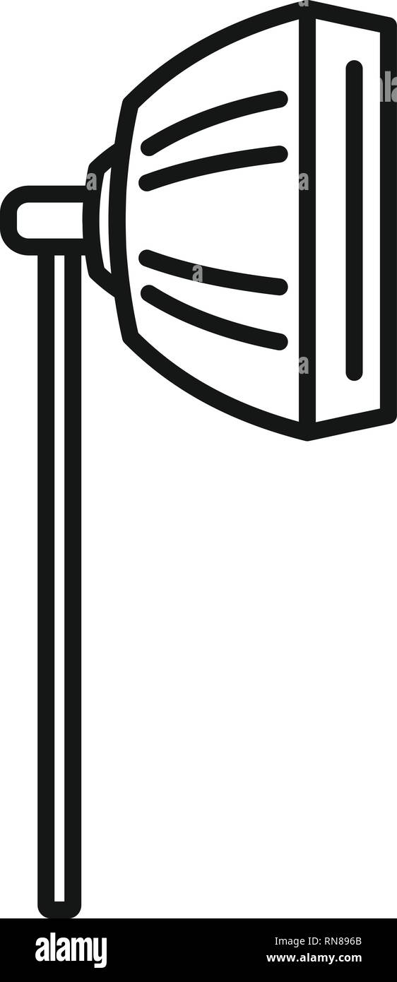 Studio light stand icon. Outline studio light stand vector icon for web ...