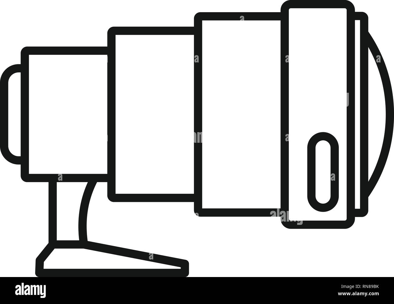 Sport camera lens icon. Outline sport camera lens vector icon for web ...