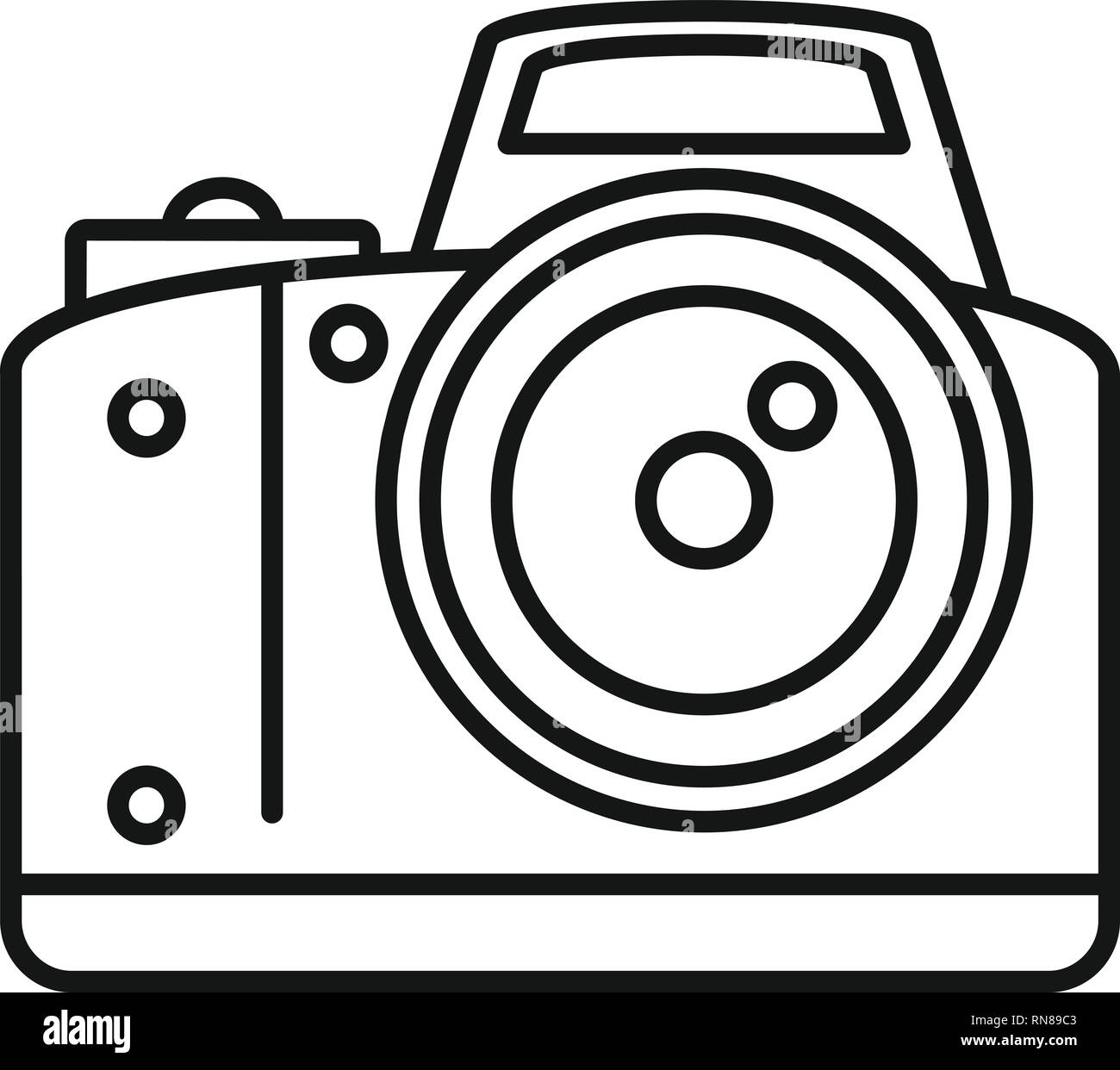 Professional camera icon. Outline professional camera vector icon for ...