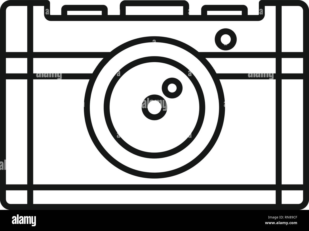 Vintage Camera Vector Outline