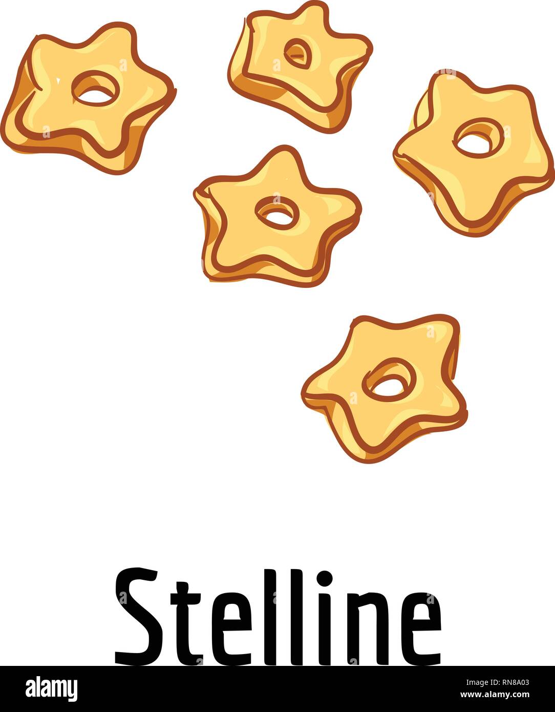 Stelline pasta icon. Cartoon of stelline pasta vector icon for web ...