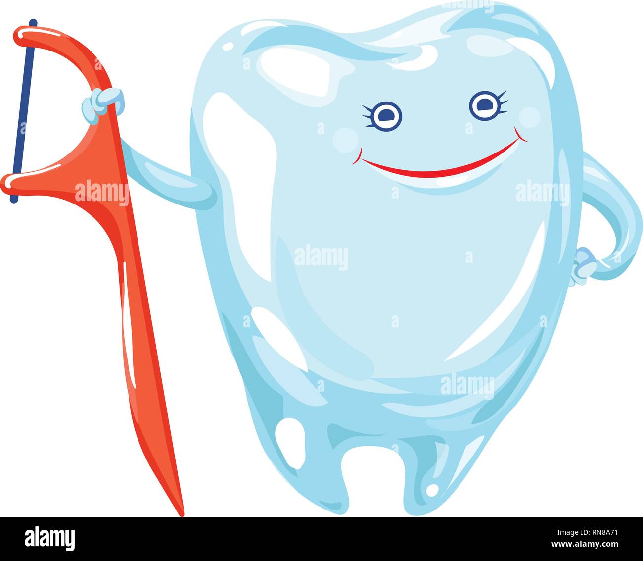Floss stick icon. Cartoon of floss stick vector icon for web design ...