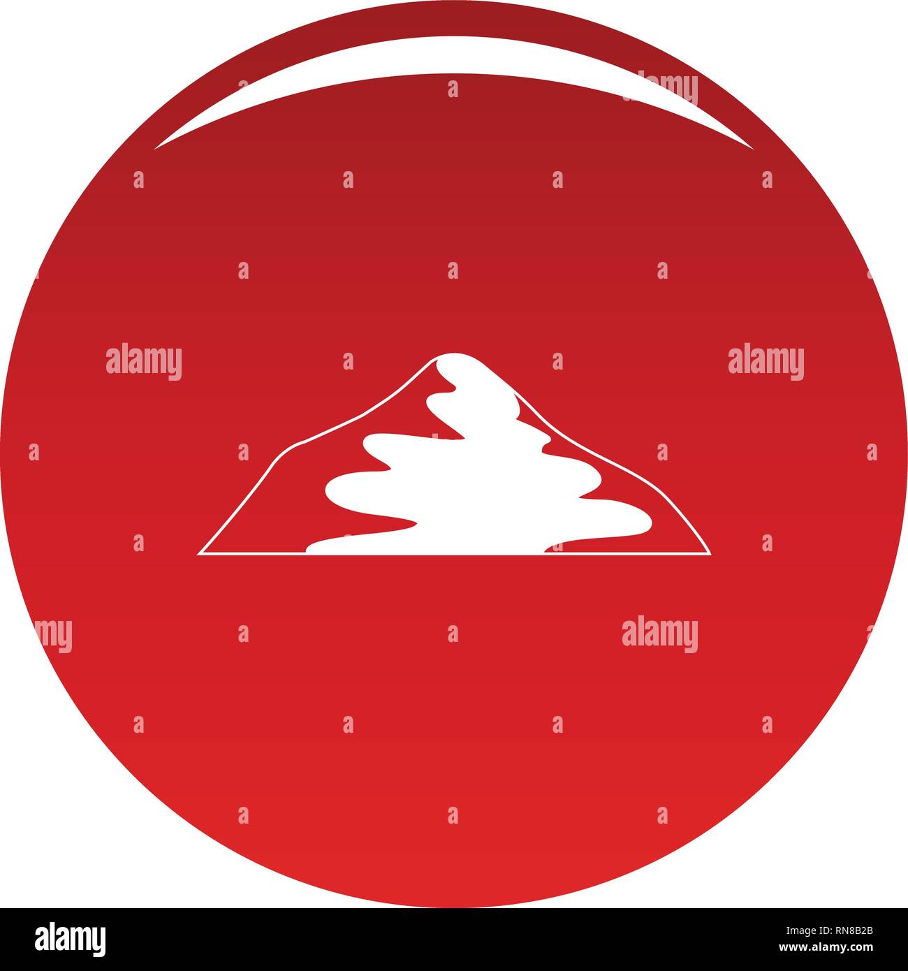 Asian mountain icon. Simple illustration of asian mountain vector icon ...