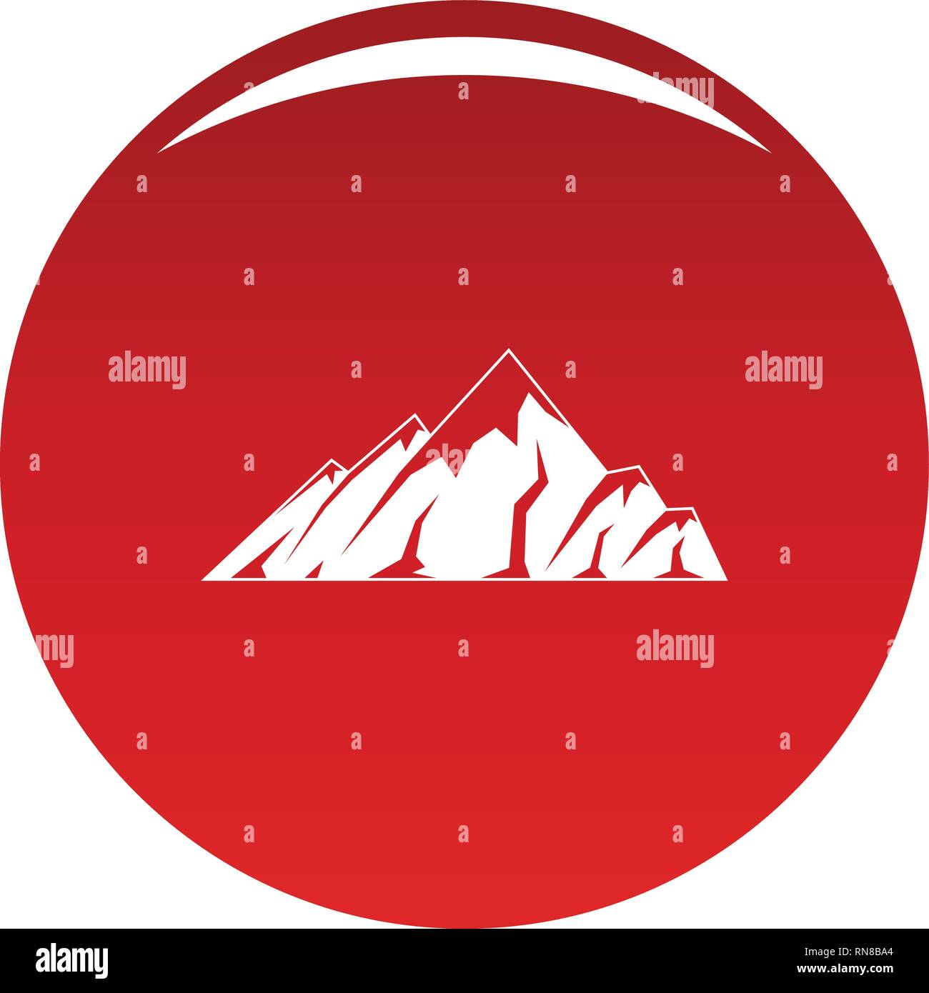 Alpine mountain icon. Simple illustration of alpine mountain vector ...