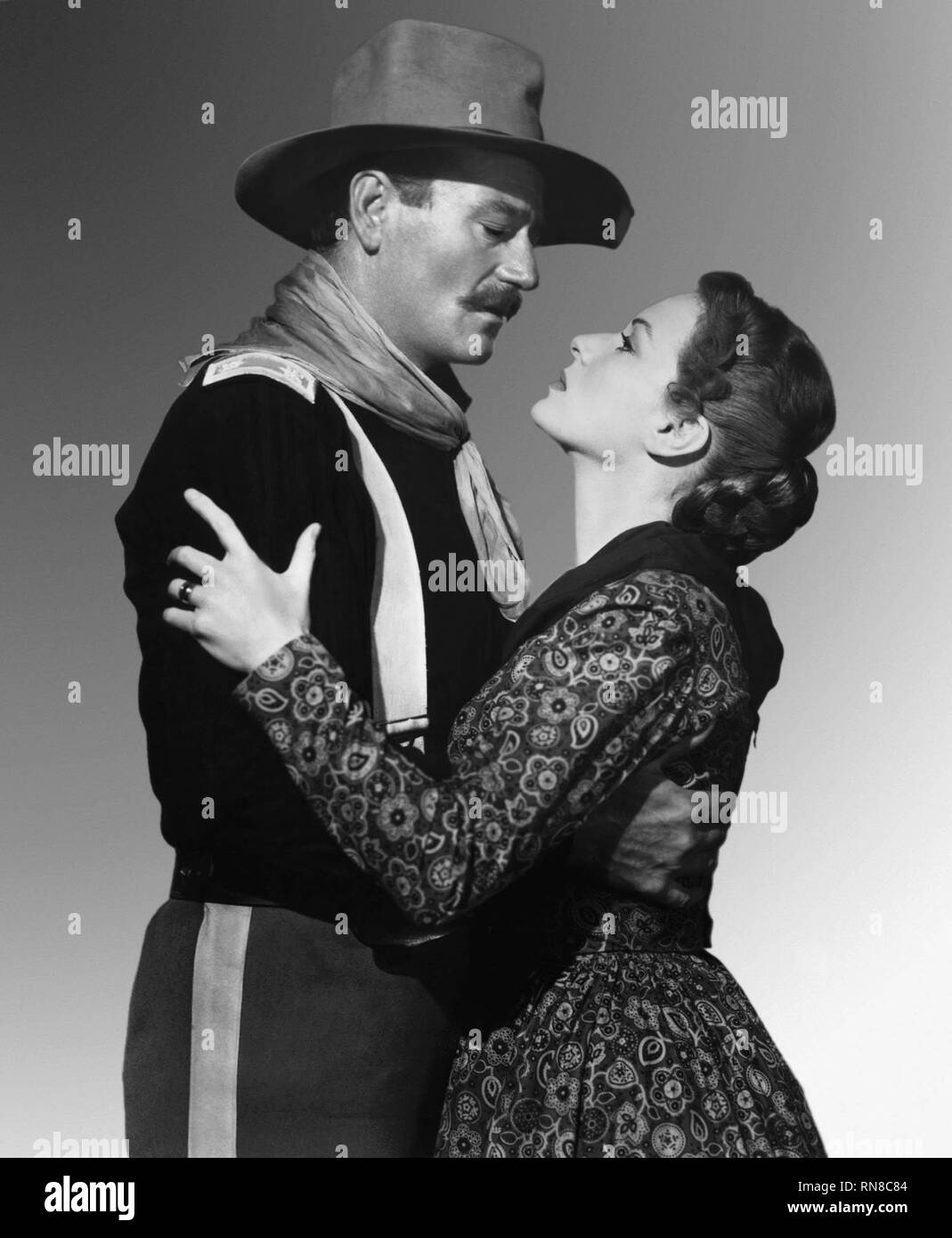 John wayne rio grande maureen Black and White Stock Photos & Images - Alamy