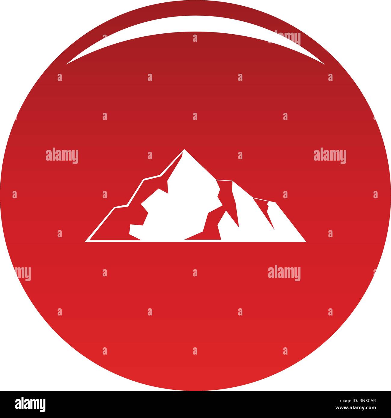 Ice mountain icon. Simple illustration of ice mountain vector icon for ...