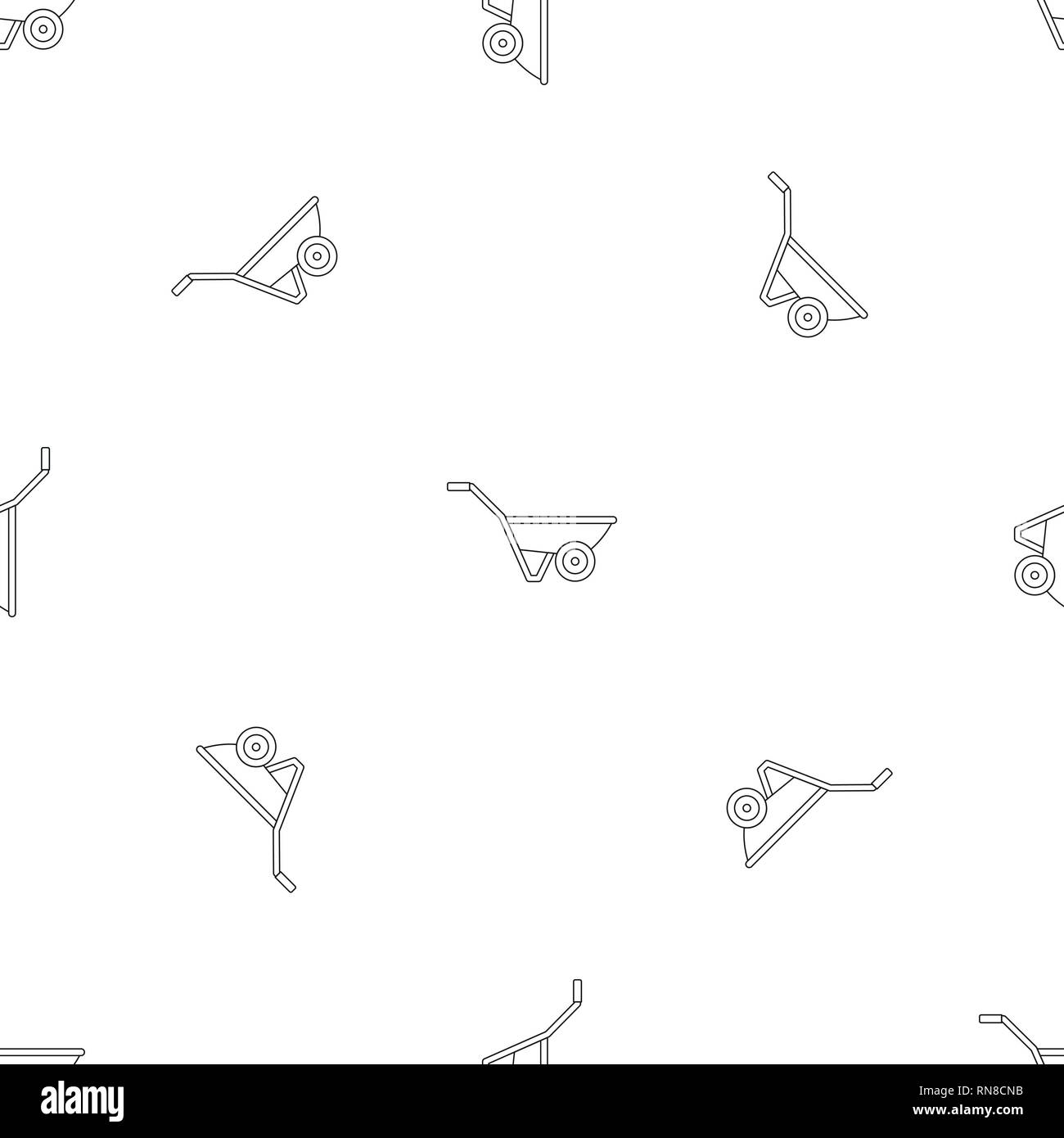 Hand truck one wheel pattern seamless vector repeat geometric for any web design Stock Vector ...