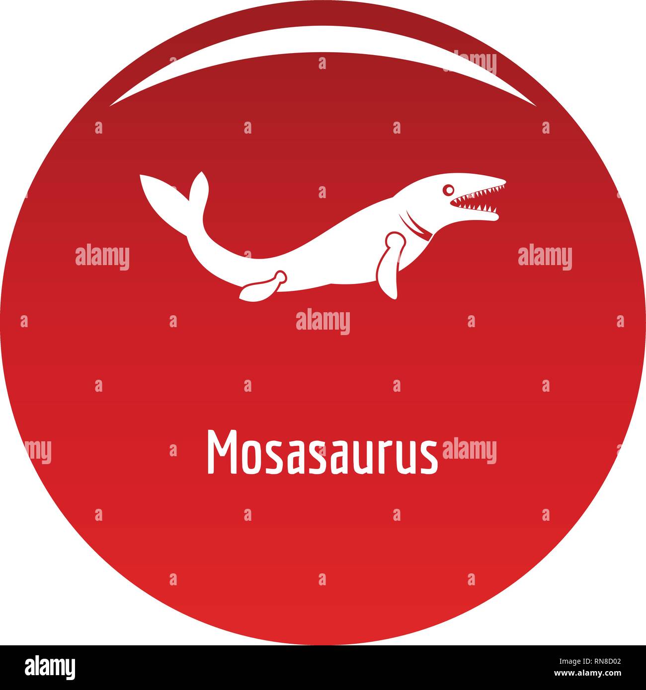 Mosasaurus icon. Simple illustration of mosasaurus vector icon for any ...