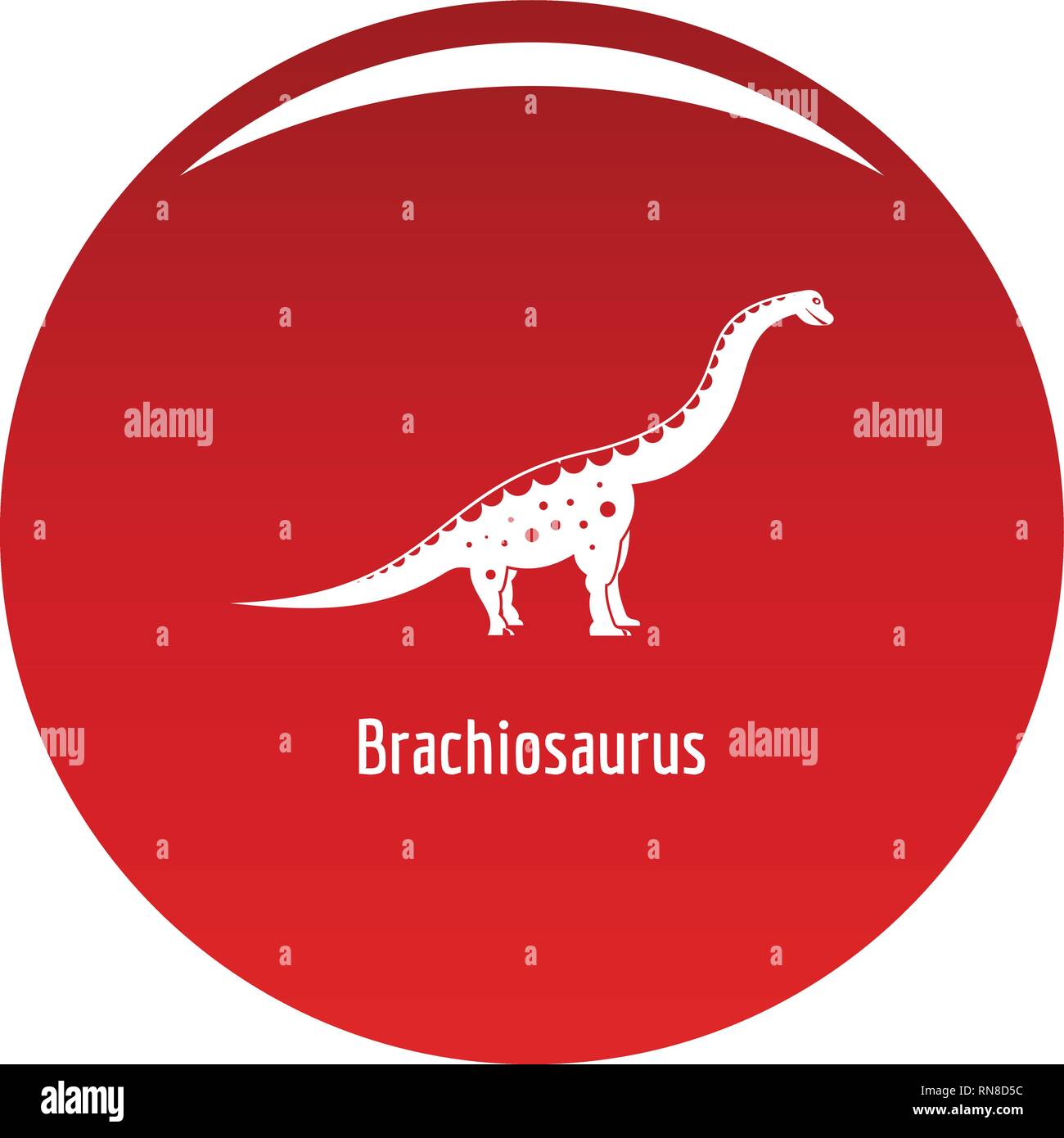 Brachiosaurus icon. Simple illustration of brachiosaurus vector icon ...