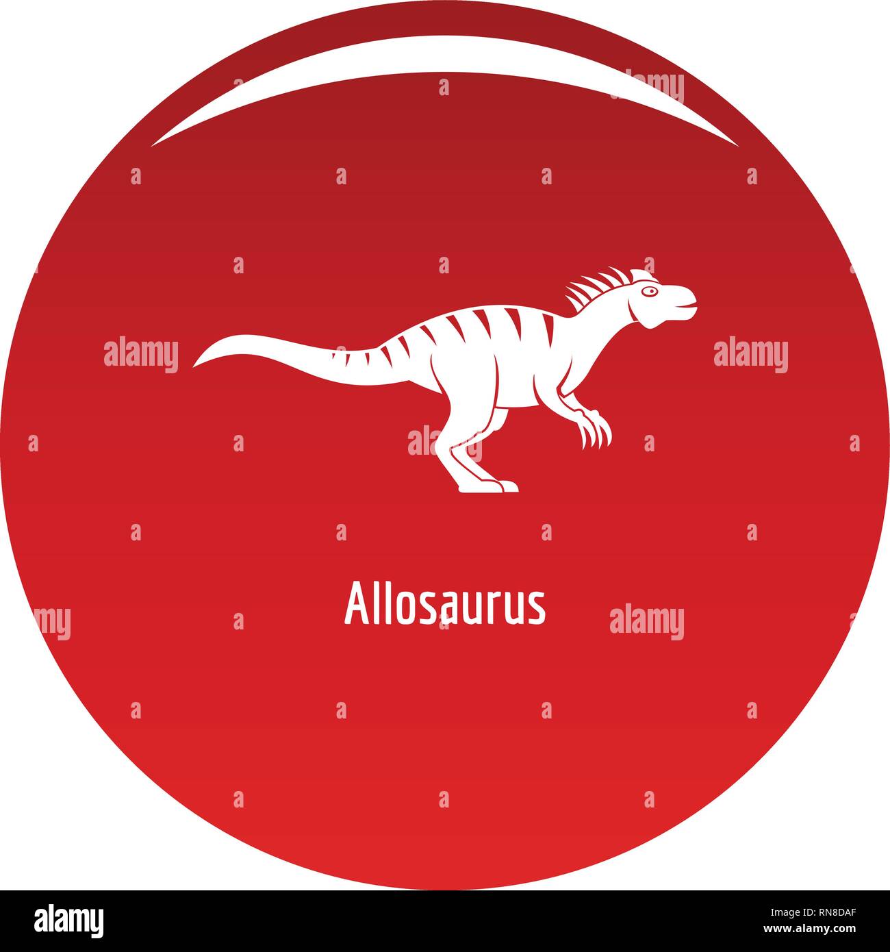 Allosaurus icon. Simple illustration of allosaurus vector icon for any ...