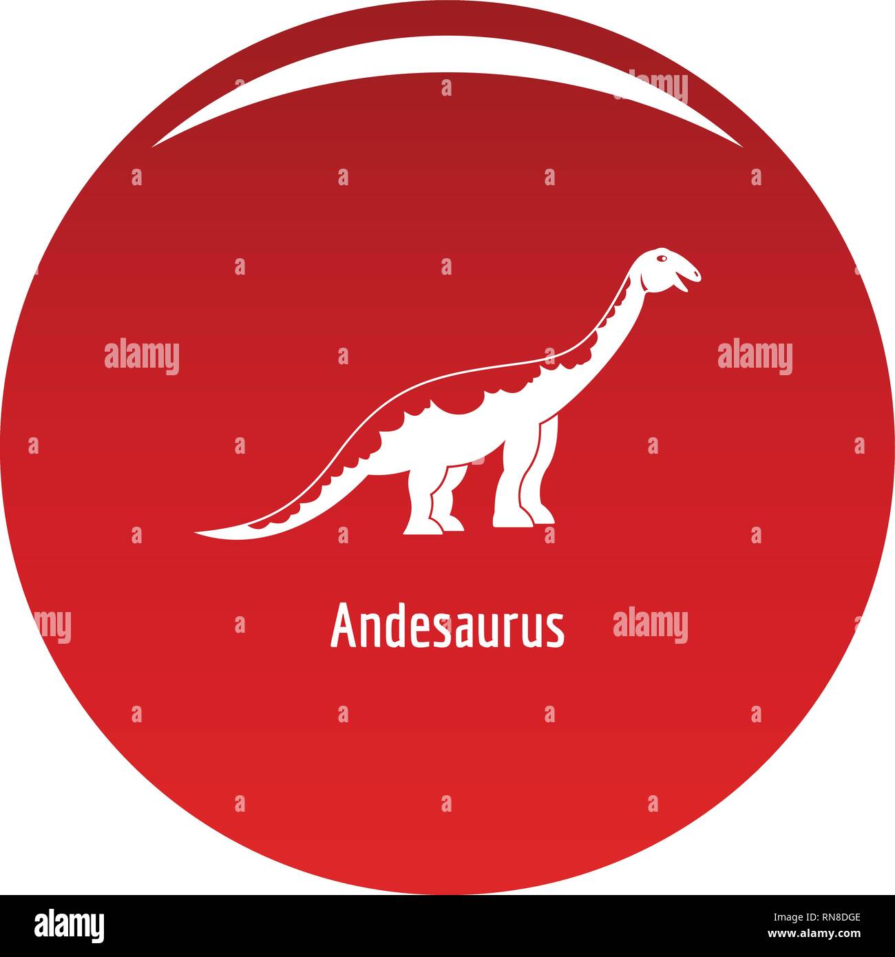 Andesaurus icon. Simple illustration of andesaurus vector icon for any ...