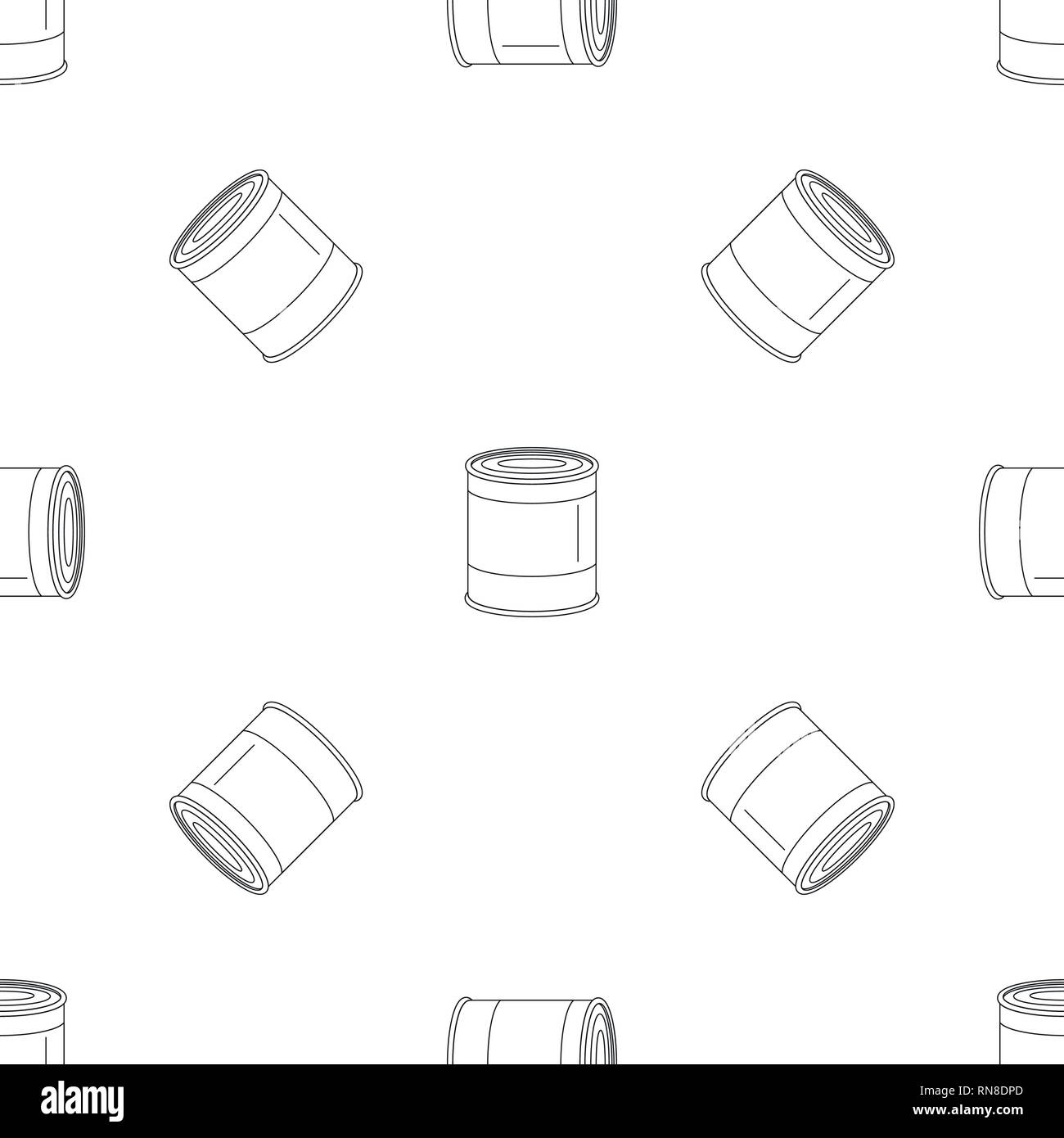 Food tin can pattern seamless vector repeat geometric for any web ...