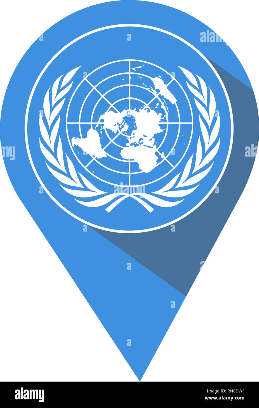 United Nations flag pin Stock Photo - Alamy