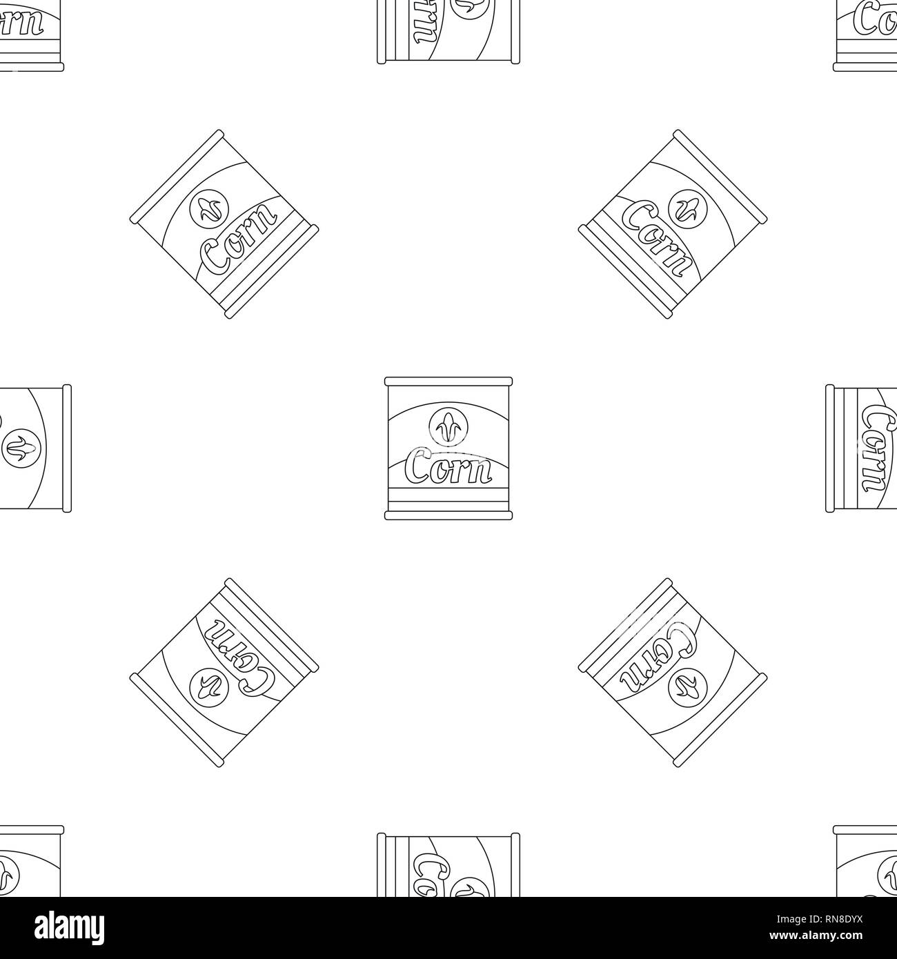Corn can pattern seamless vector repeat geometric for any web design ...