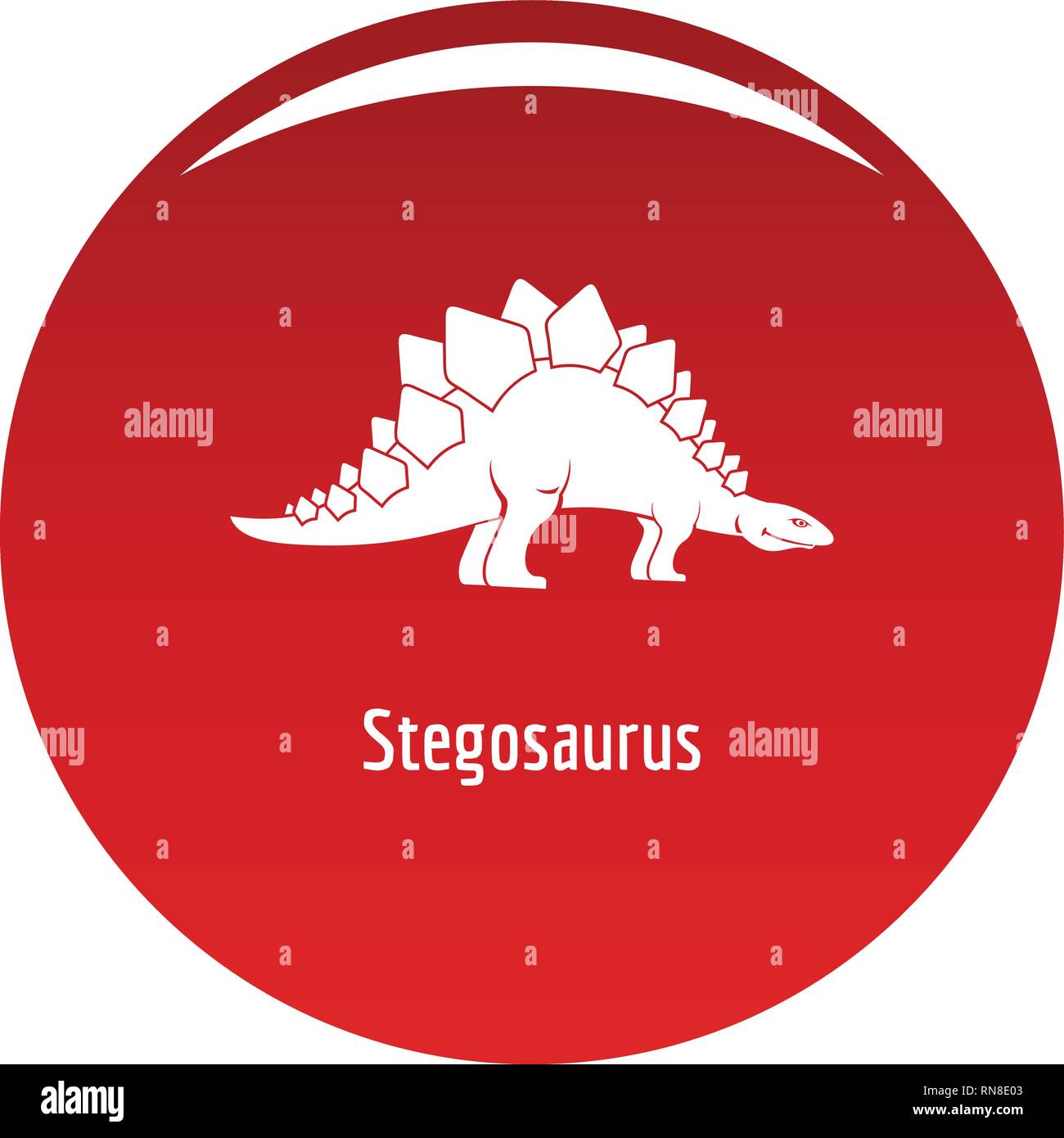 Stegosaurus icon. Simple illustration of stegosaurus vector icon for ...