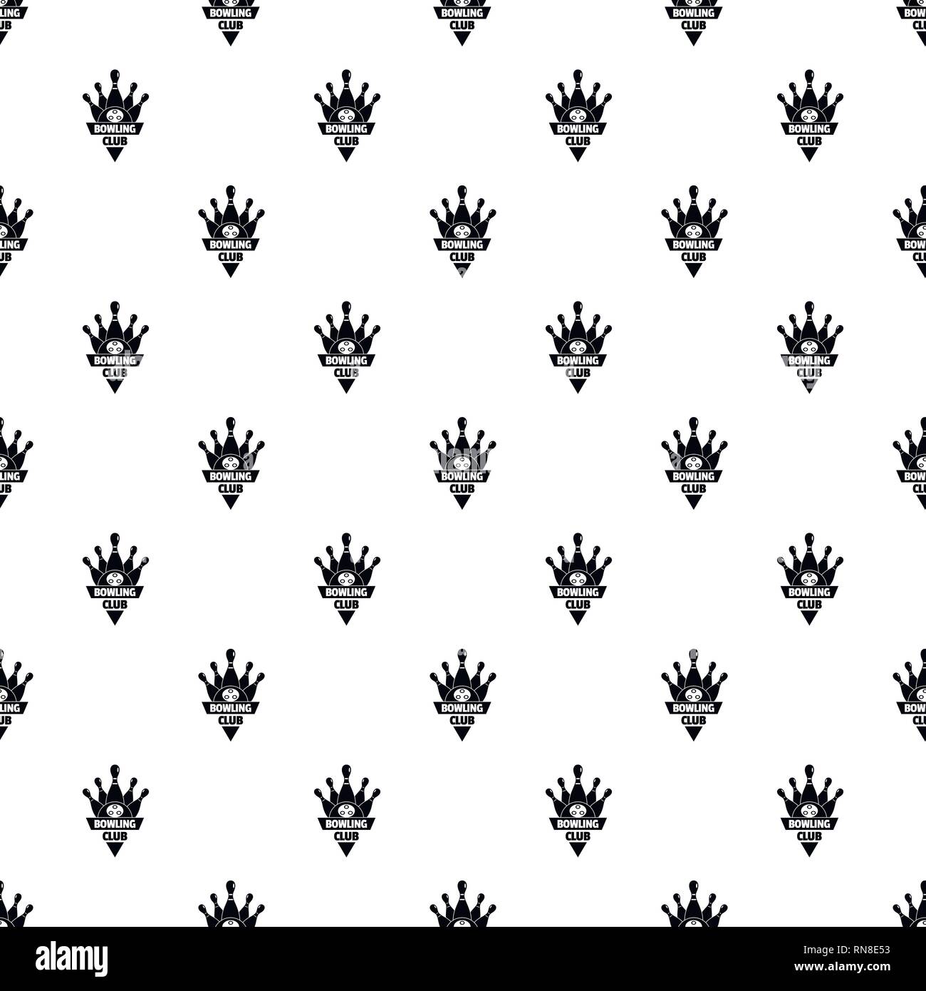 Bowling old club pattern seamless vector repeat geometric for any web ...