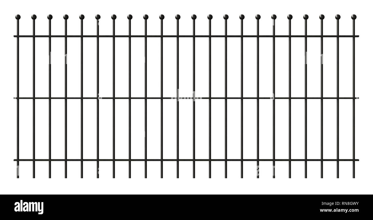 3d render of iron lattice fence isolated on white background Stock ...