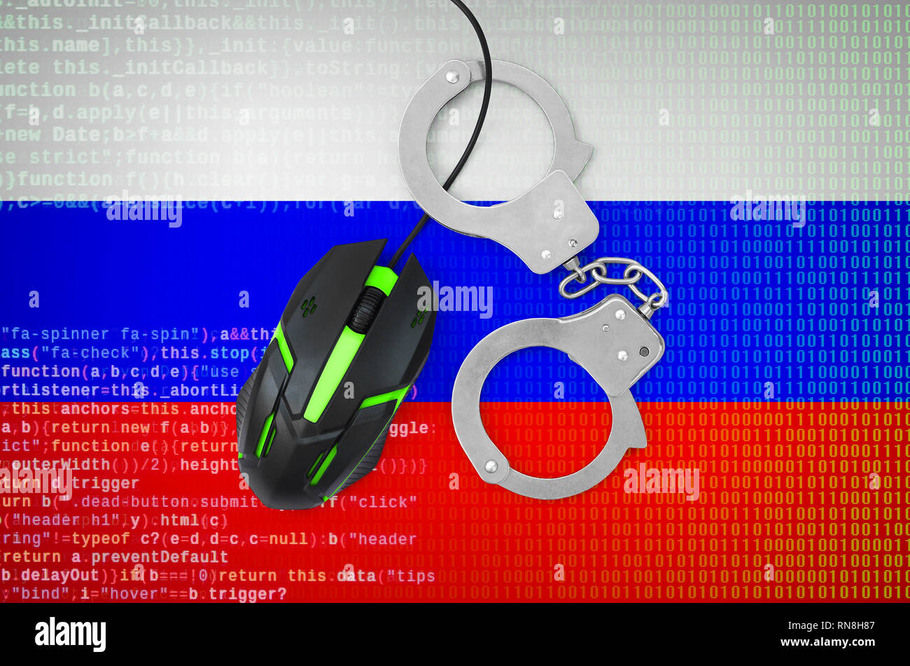 Russian hackers flag hi-res stock photography and images - Alamy