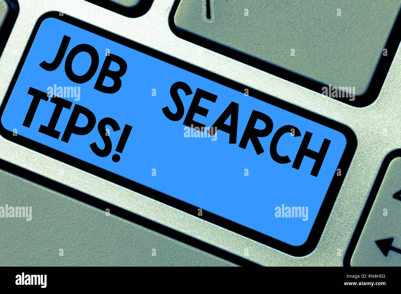 Writing note showing Job Search Tips. Business photo showcasing ...