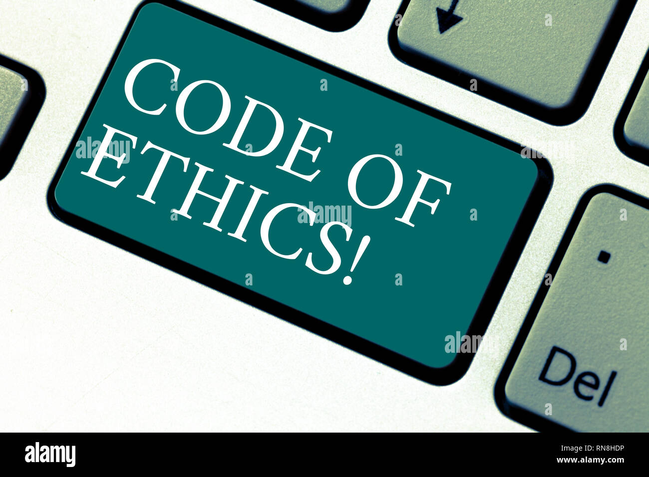 Handwriting text Code Of Ethics. Concept meaning Moral Rules Ethical ...
