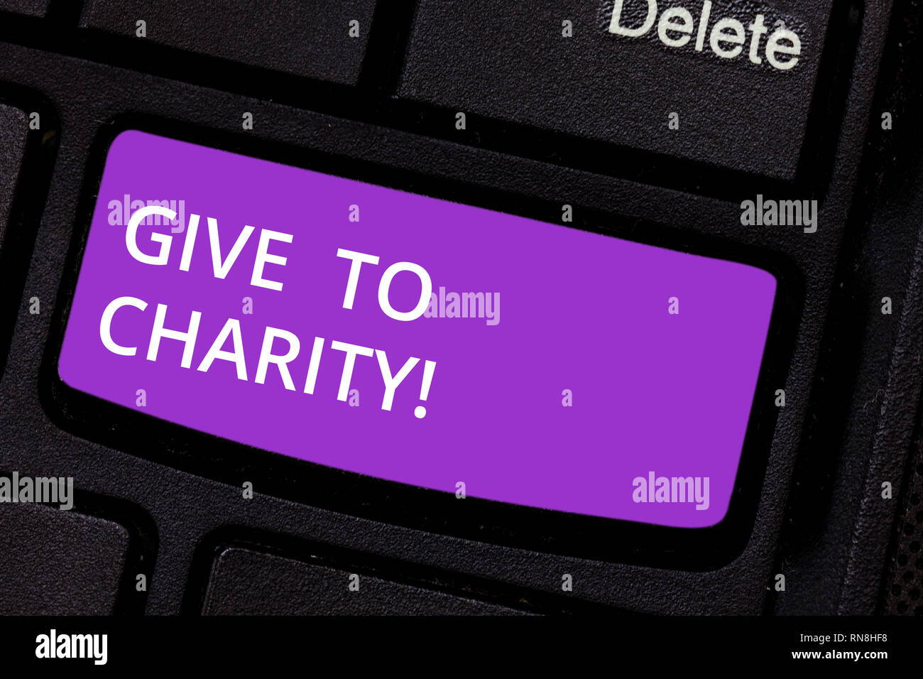 Text sign showing Give To Charity. Conceptual photo Donate giving ...