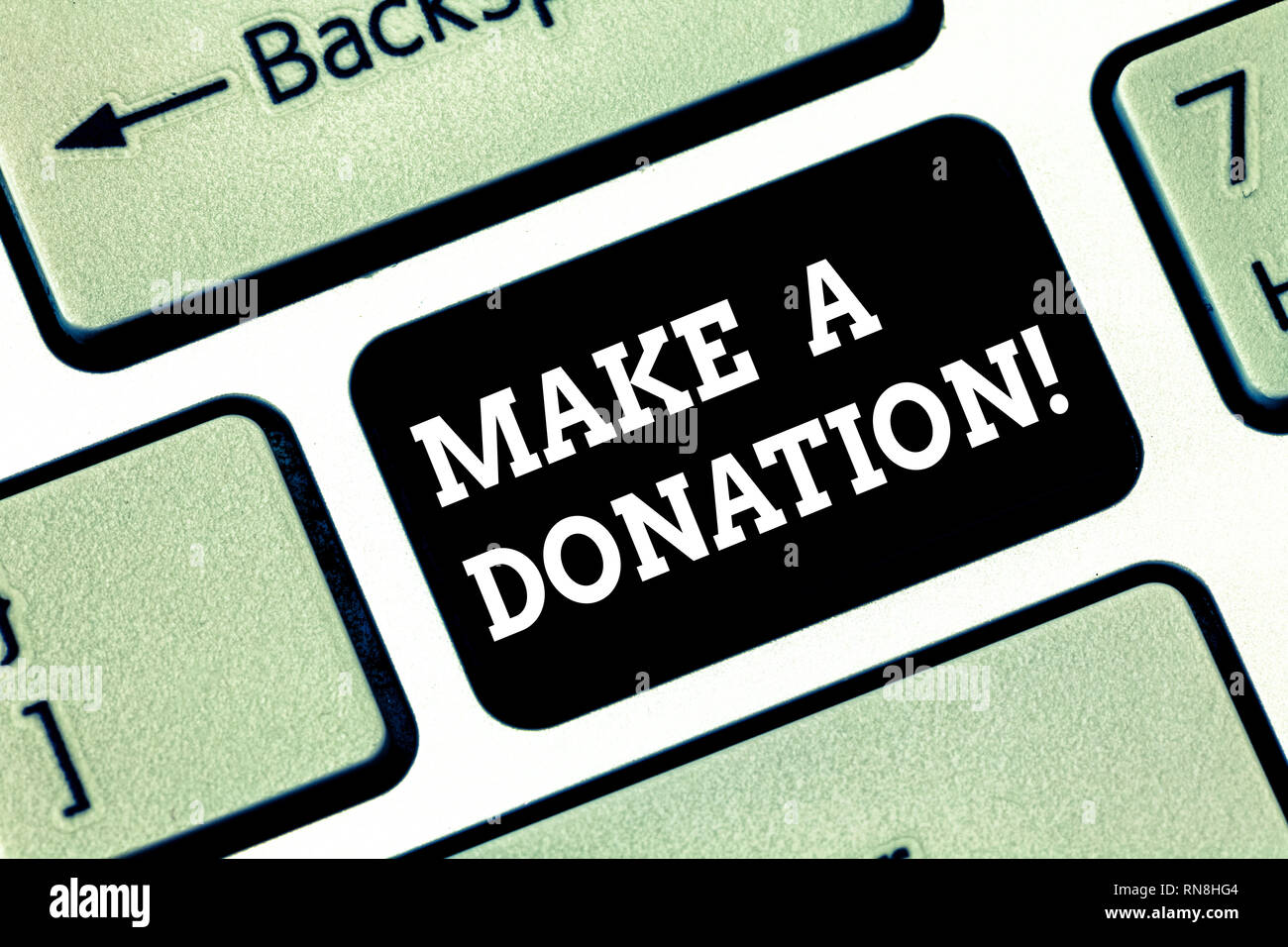 Handwriting text writing Make A Donation. Concept meaning Donate giving ...