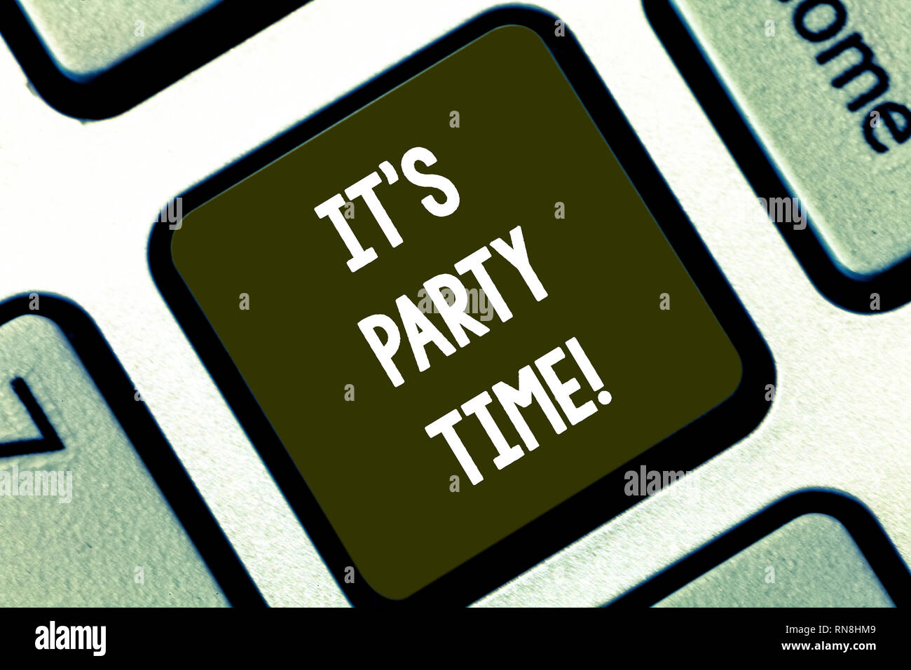 Text sign showing It S Party Time. Conceptual photo Right moment to ...