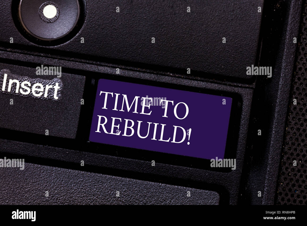 Word writing text Time To Rebuild. Business concept for Right moment to ...