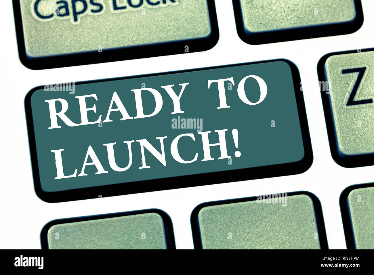 Handwriting text Ready To Launch. Concept meaning Prepared to start ...