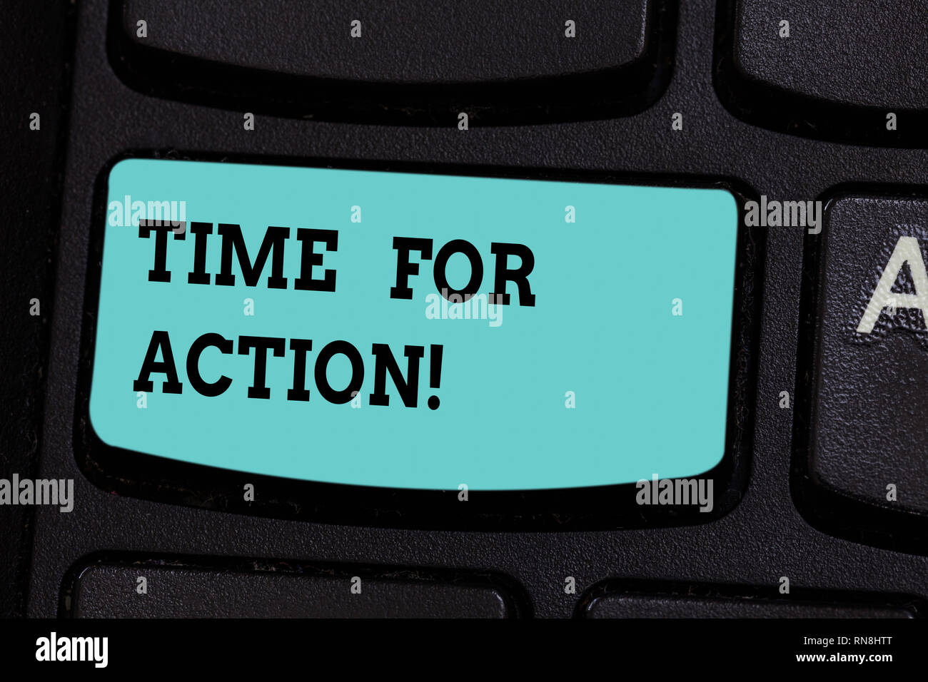 Handwriting text Time For Action. Concept meaning Getting ready to ...