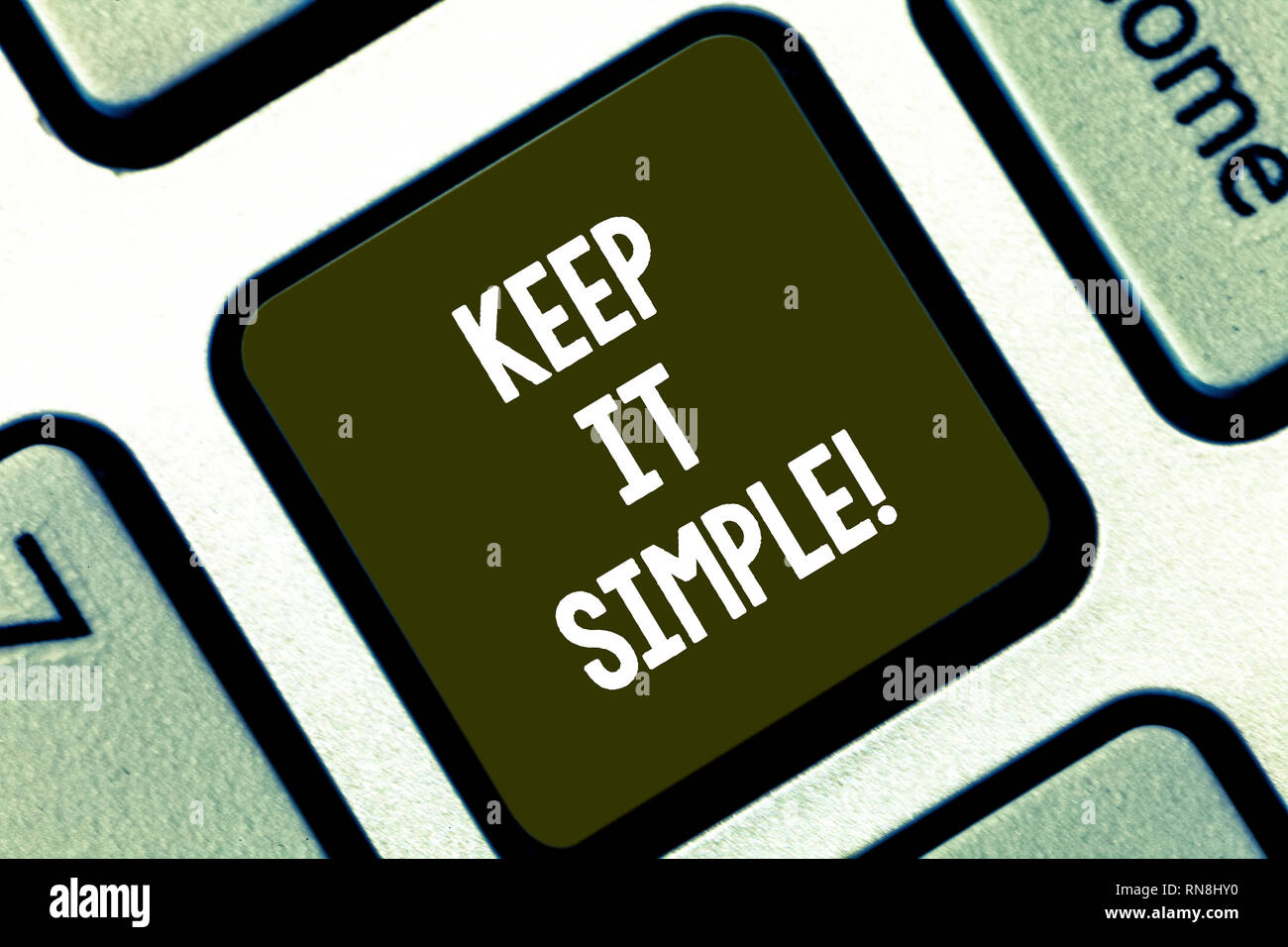Text sign showing Keep It Simple. Conceptual photo Easy to toss around ...