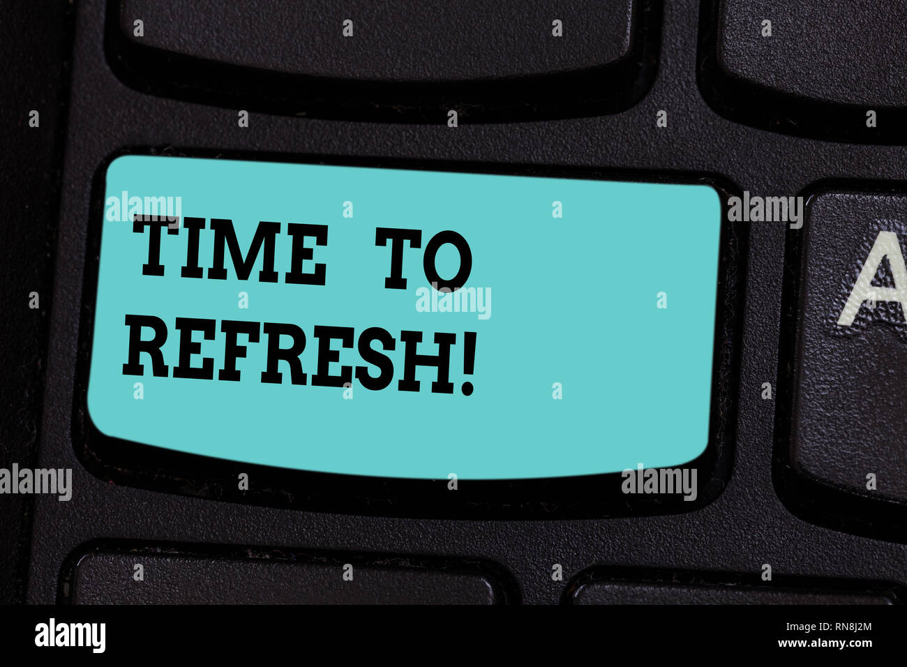 Handwriting text Time To Refresh. Concept meaning Right moment to ...