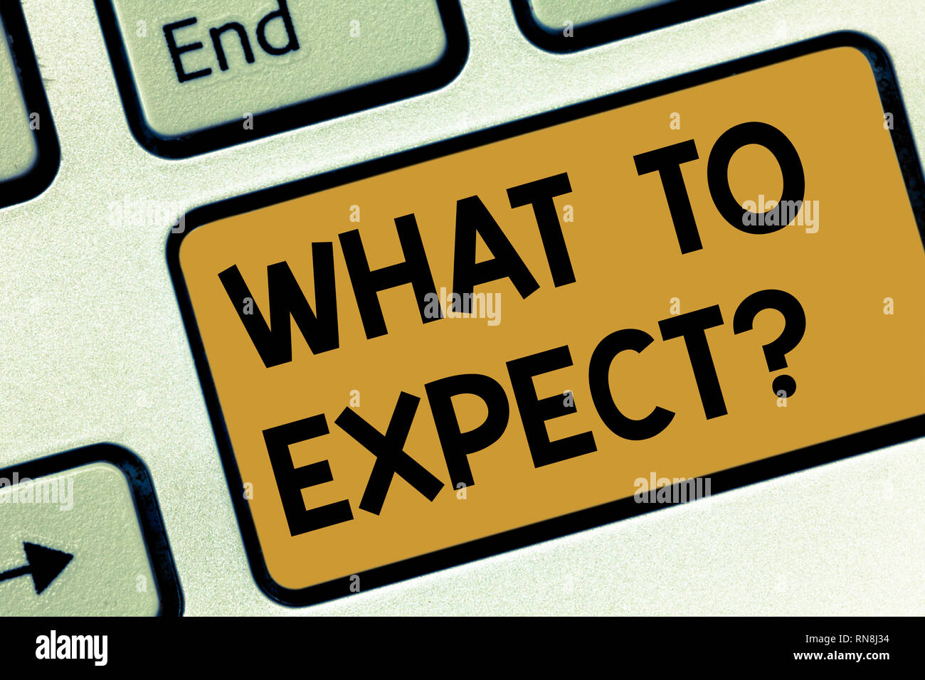 Text sign showing What To Expect. Conceptual photo Confusion about the ...