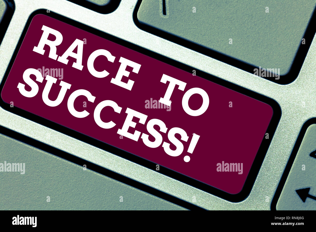 Writing note showing Race To Success. Business photo showcasing ...