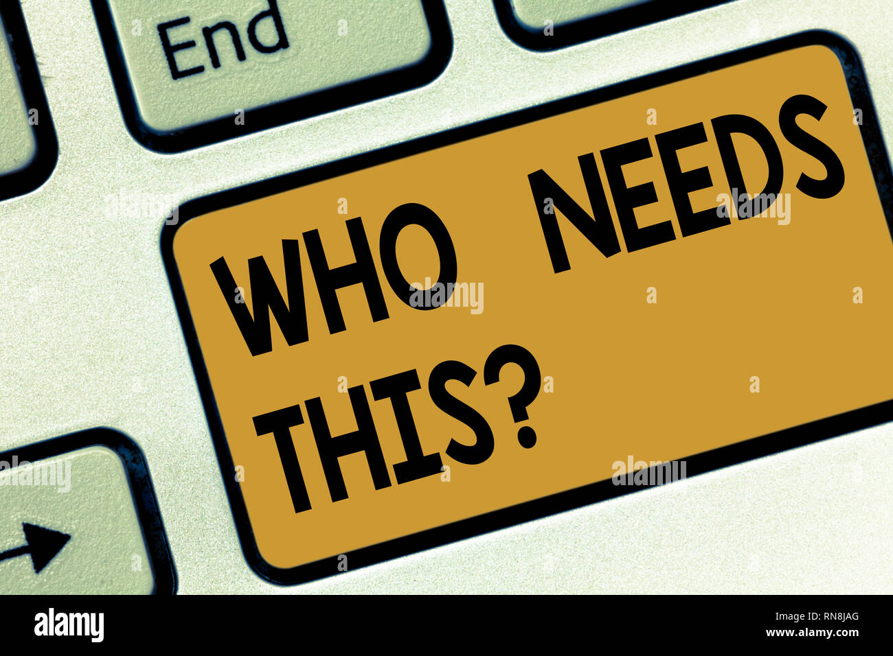Text sign showing Who Needs This. Conceptual photo Asking if someone is ...