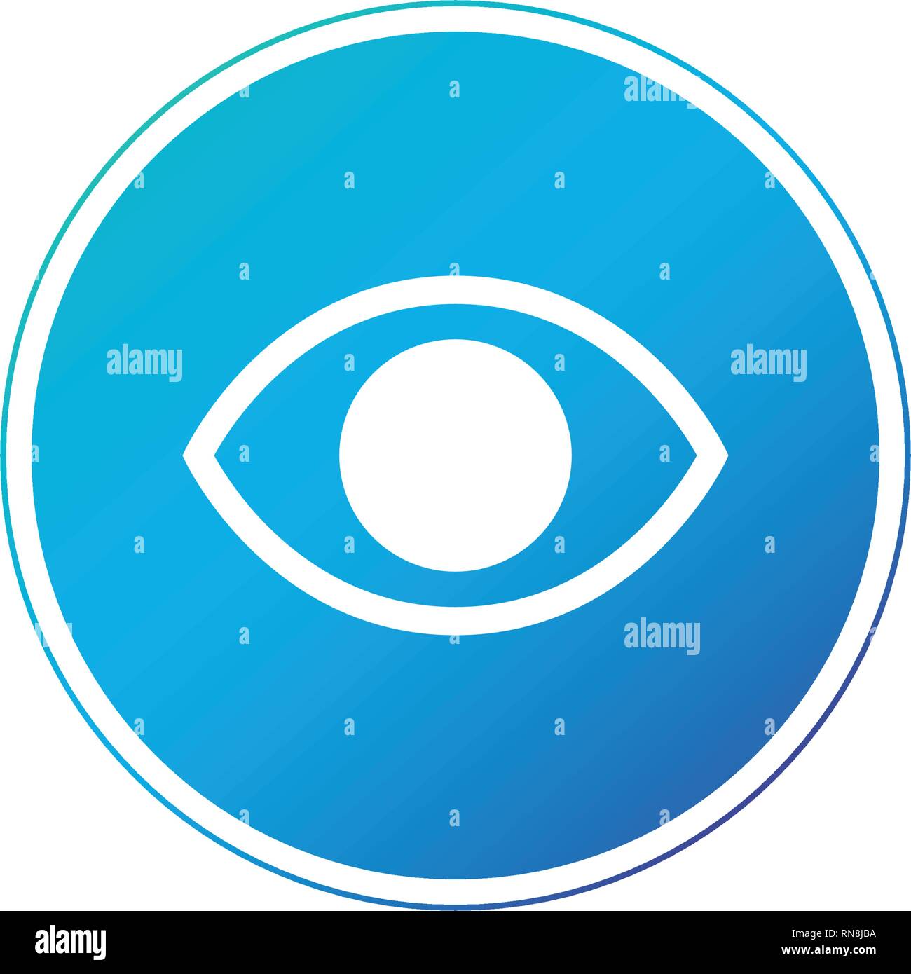 Simple minimalistic eye icon. vector illustration isolated on white ...