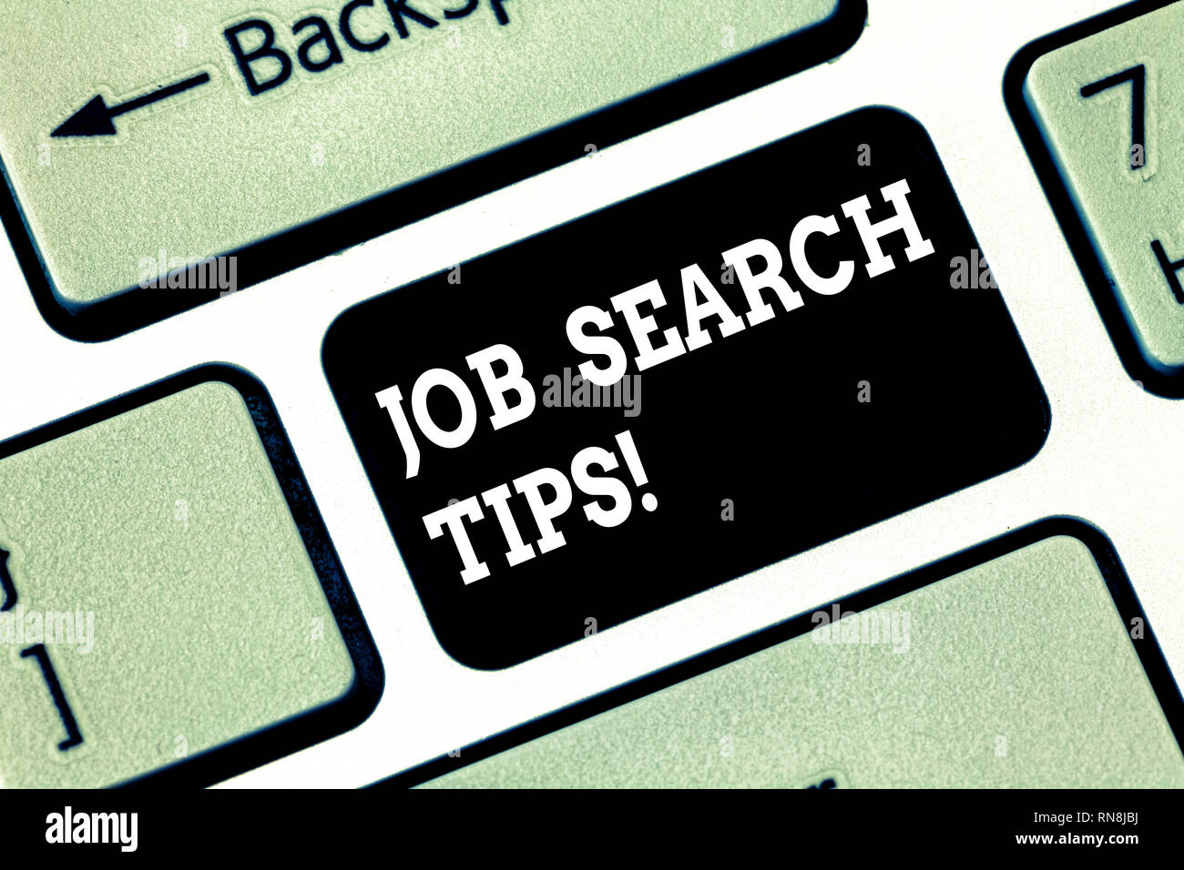 Handwriting text writing Job Search Tips. Concept meaning ...