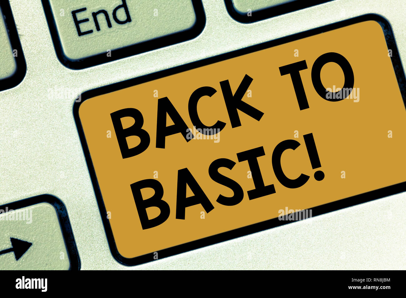 Text sign showing Back To Basic. Conceptual photo Return simple things ...