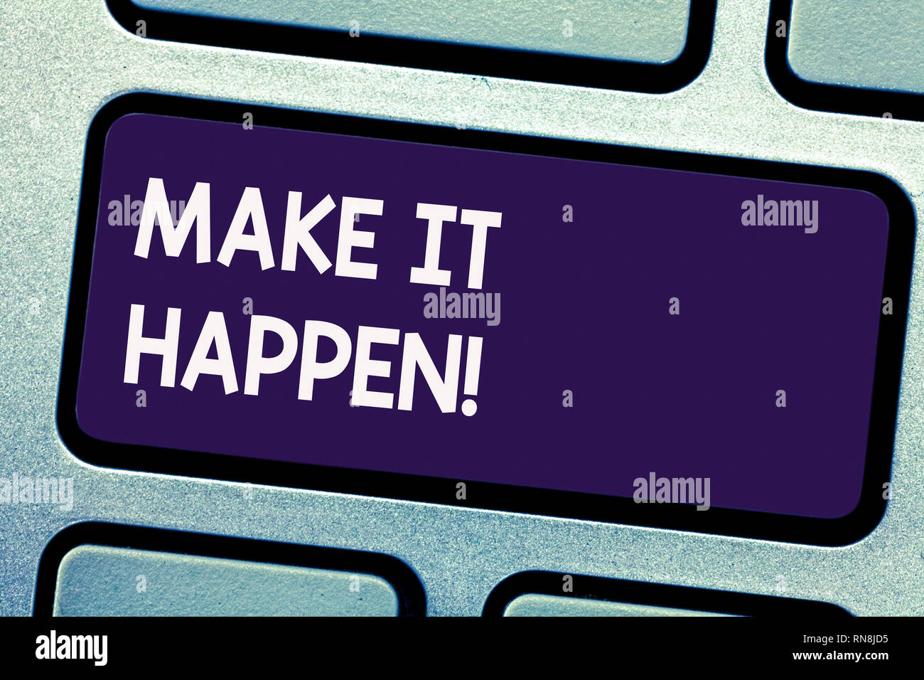 Writing note showing Make It Happen. Business photo showcasing Do ...