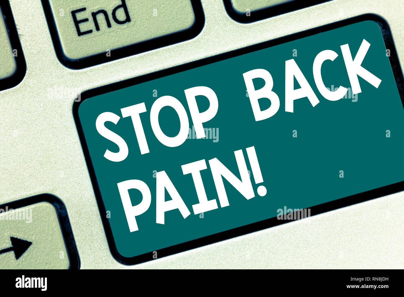 Handwriting text writing Stop Back Pain. Concept meaning Medical ...