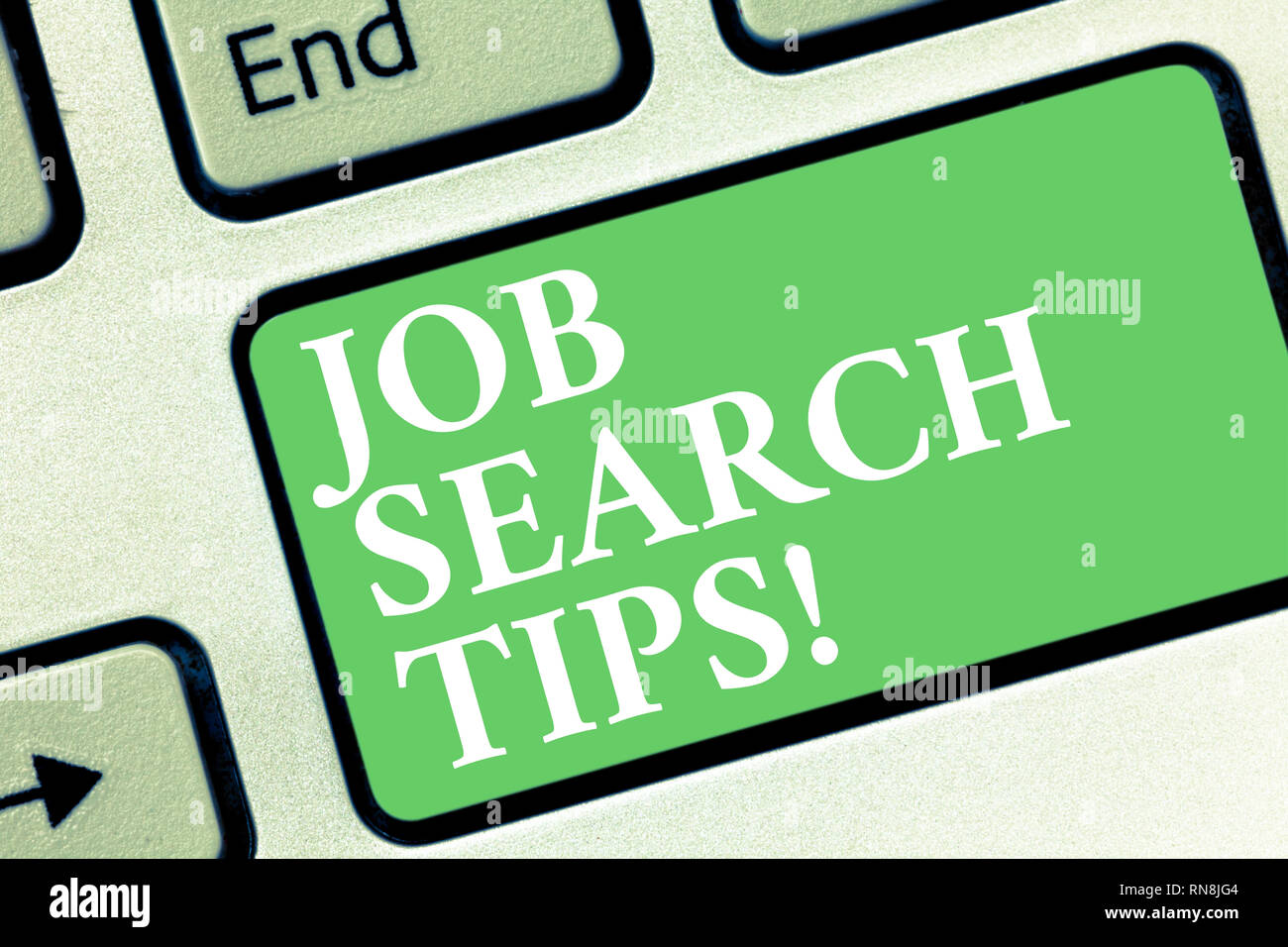 Conceptual hand writing showing Job Search Tips. Business photo ...