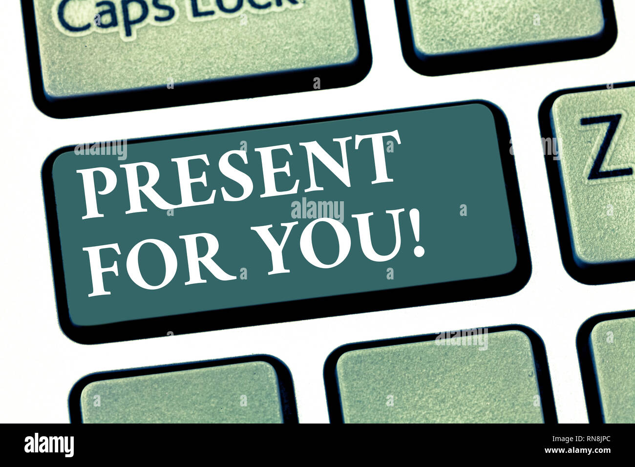 Gift keyboard handwriting hi-res stock photography and images - Alamy